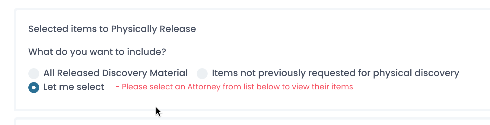 Create a Physical Discovery Request – eDiscovery User Manual DA